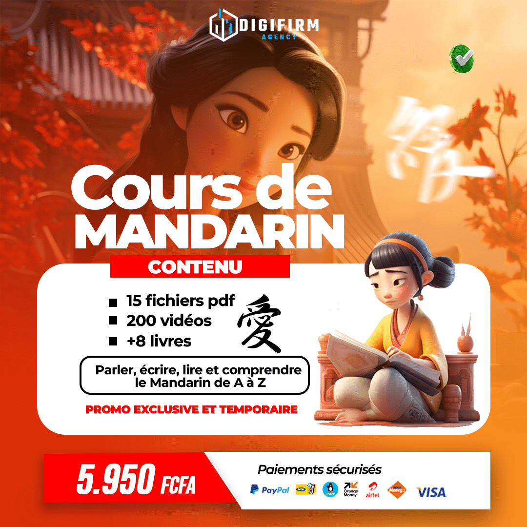 COURS DE MANDARIN (CHINOIS) - Digifirm Agency